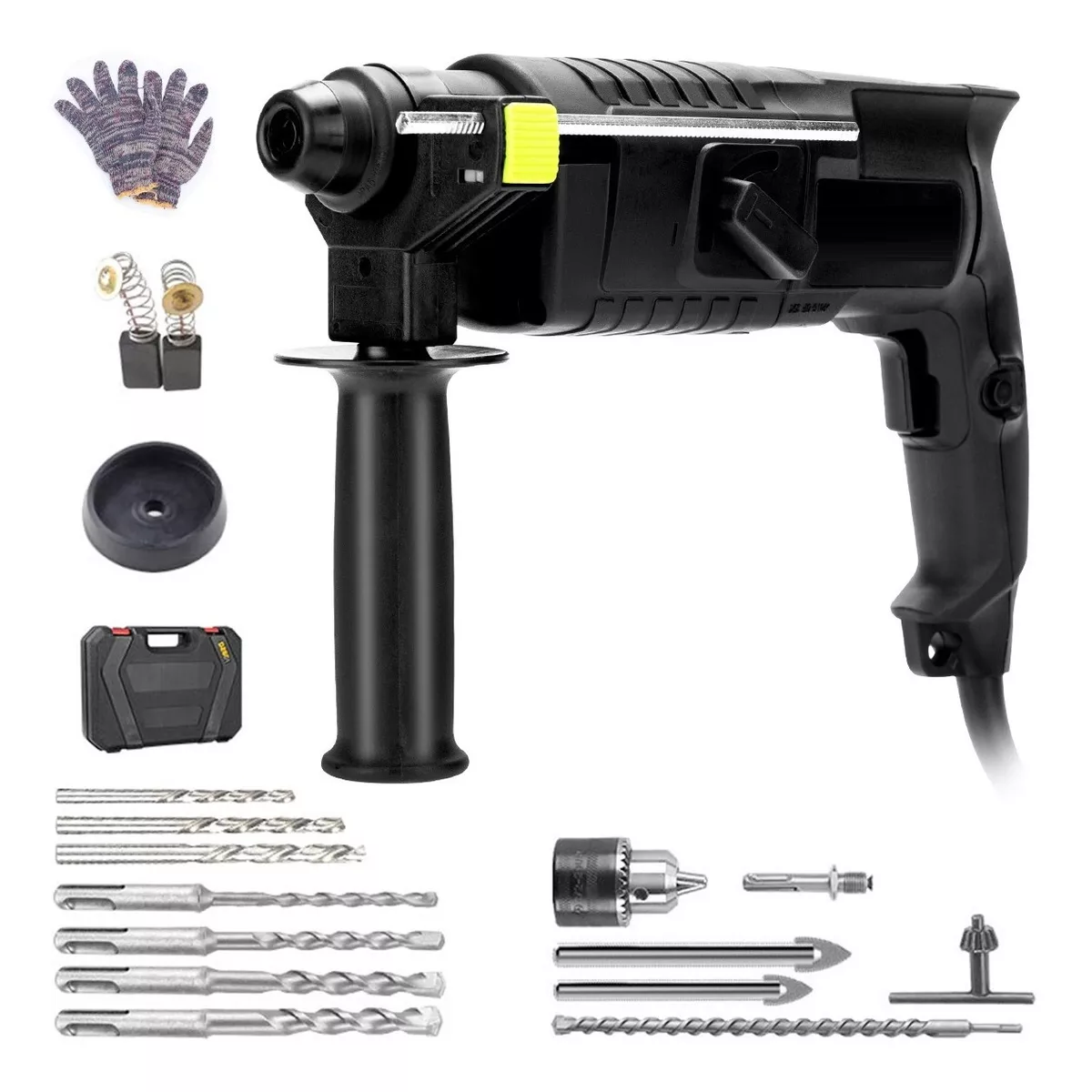 Taladro Rotomartillo Electrico Perforador Con Accesorios