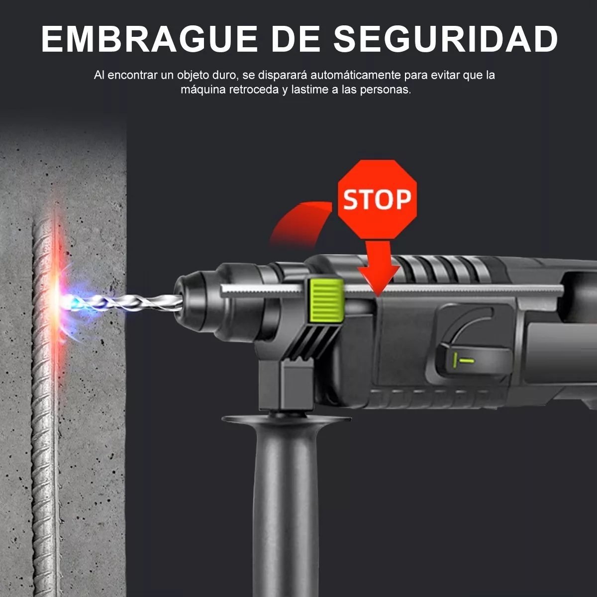 Taladro Rotomartillo Electrico Perforador Con Accesorios