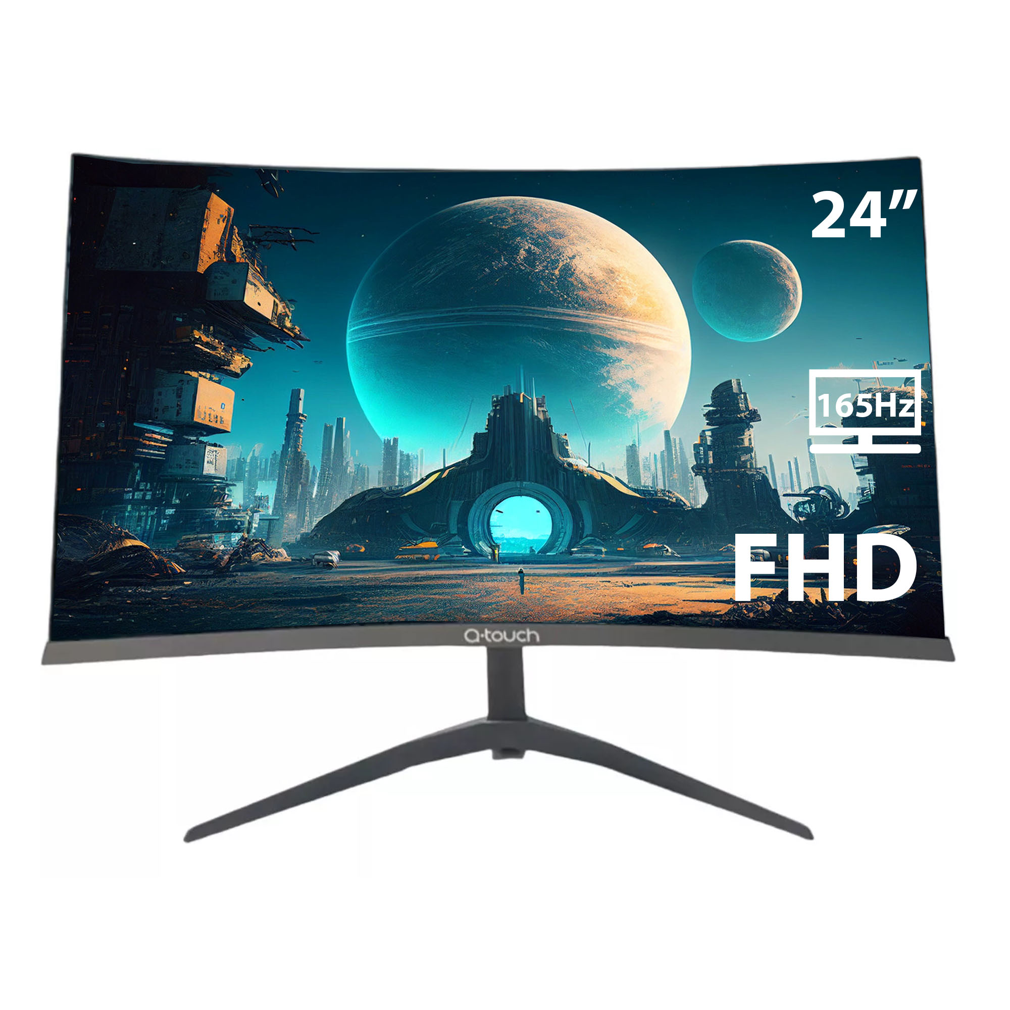 Monitor Gamer Qtouch Qt-G24C 24" Curvo Full HD 165Hz HDMI