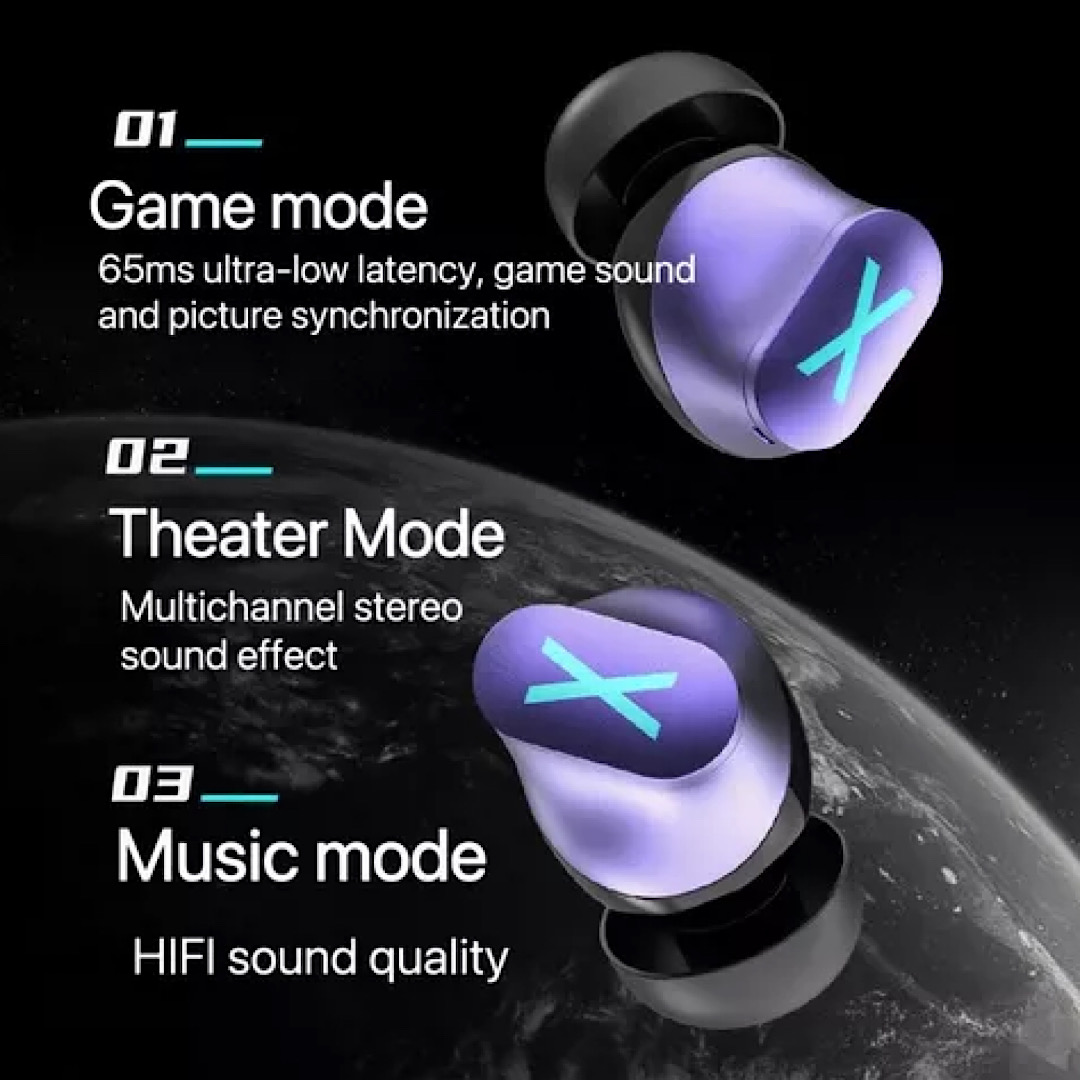 Audífonos Bluetooth In-ear Gamer K89 Reducción De Ruido