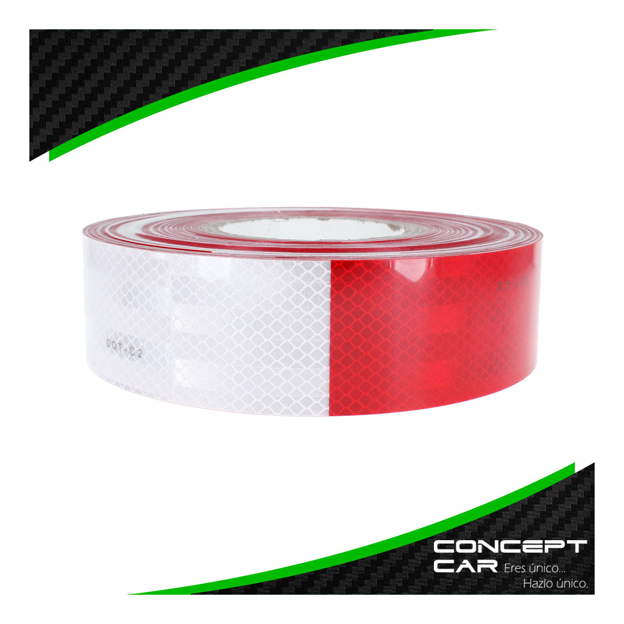 Rollo Cinta Barricada Reflejante Dot-C2 Tracto 5 Pulg 45m