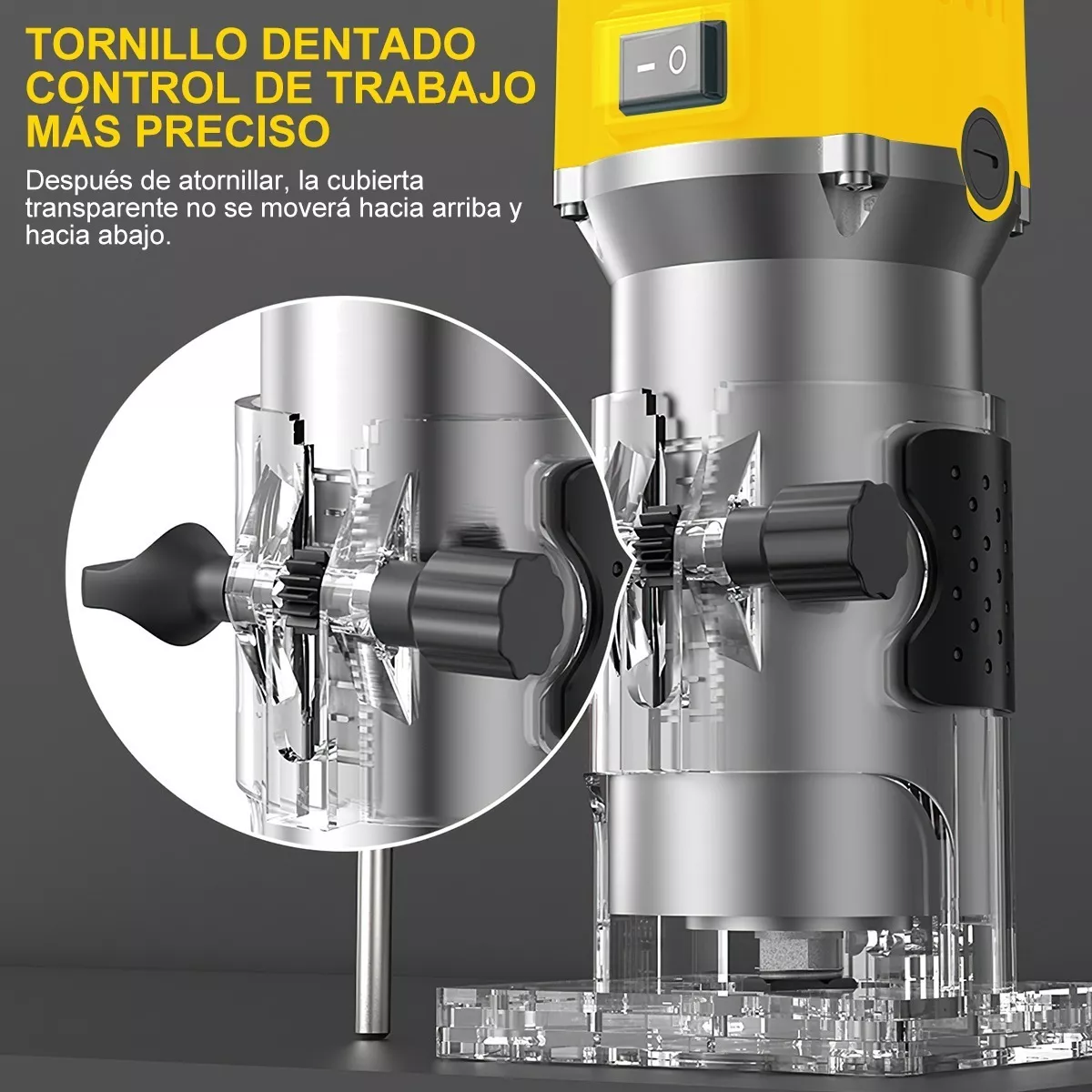 Router Recortadora Rebajadora De Madera 6 Velocidades 800w