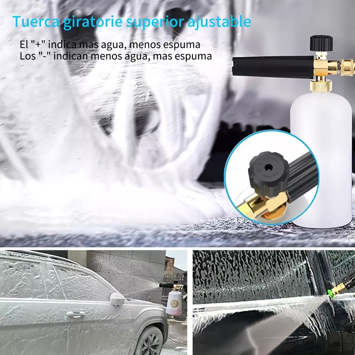 Kit De Pistola Espumadora Para Hidrolavadora Con Boquillas