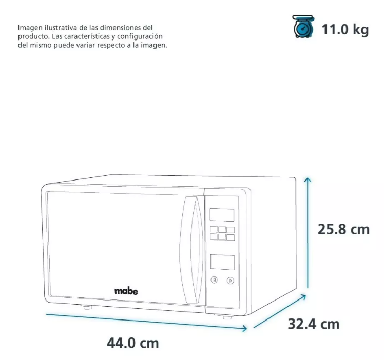 Microondas Mabe Hmm70sej Silver 20l 127v