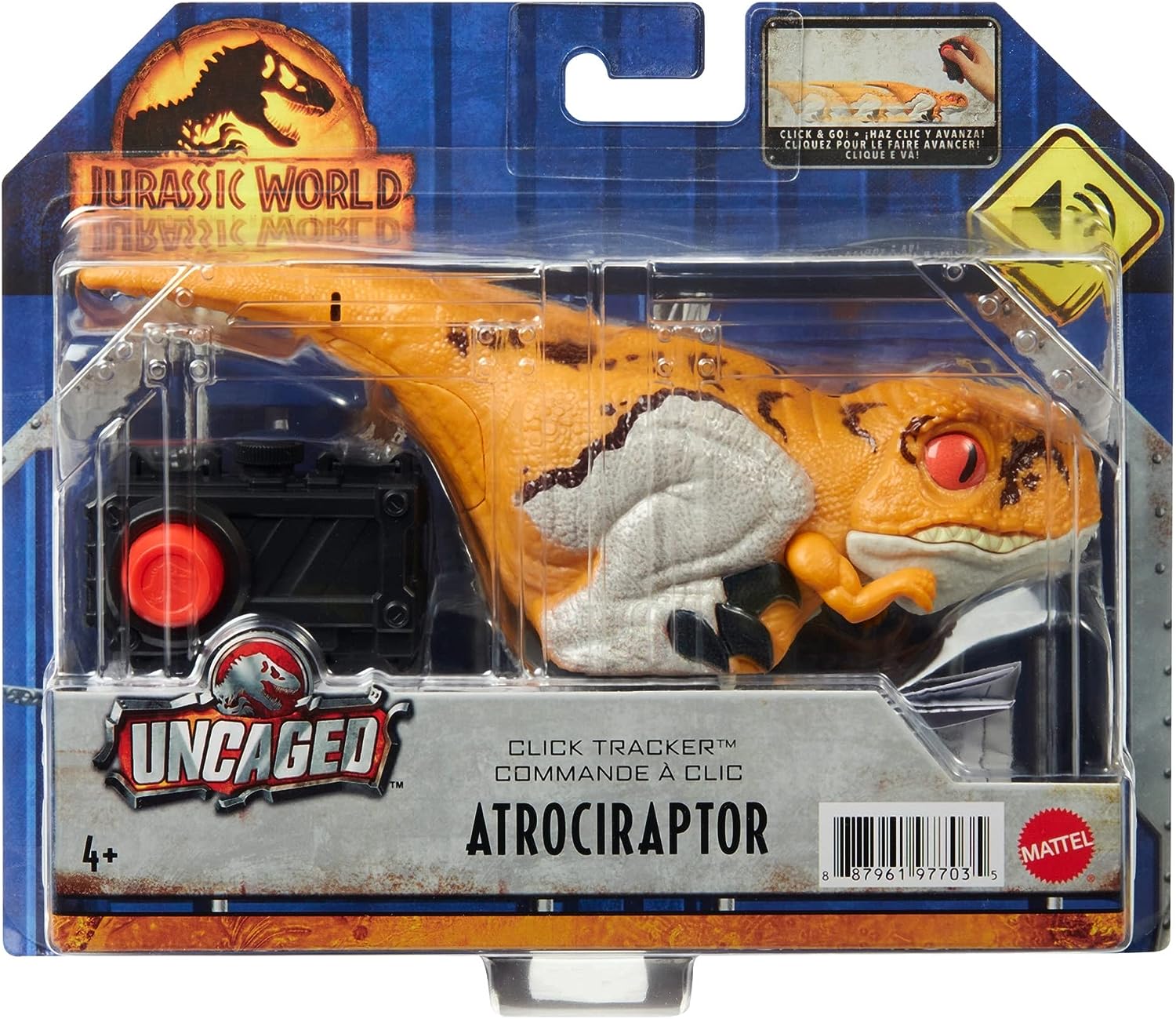 Jurassic World Click Tracker Speed Dino Atrociraptor BLANCO