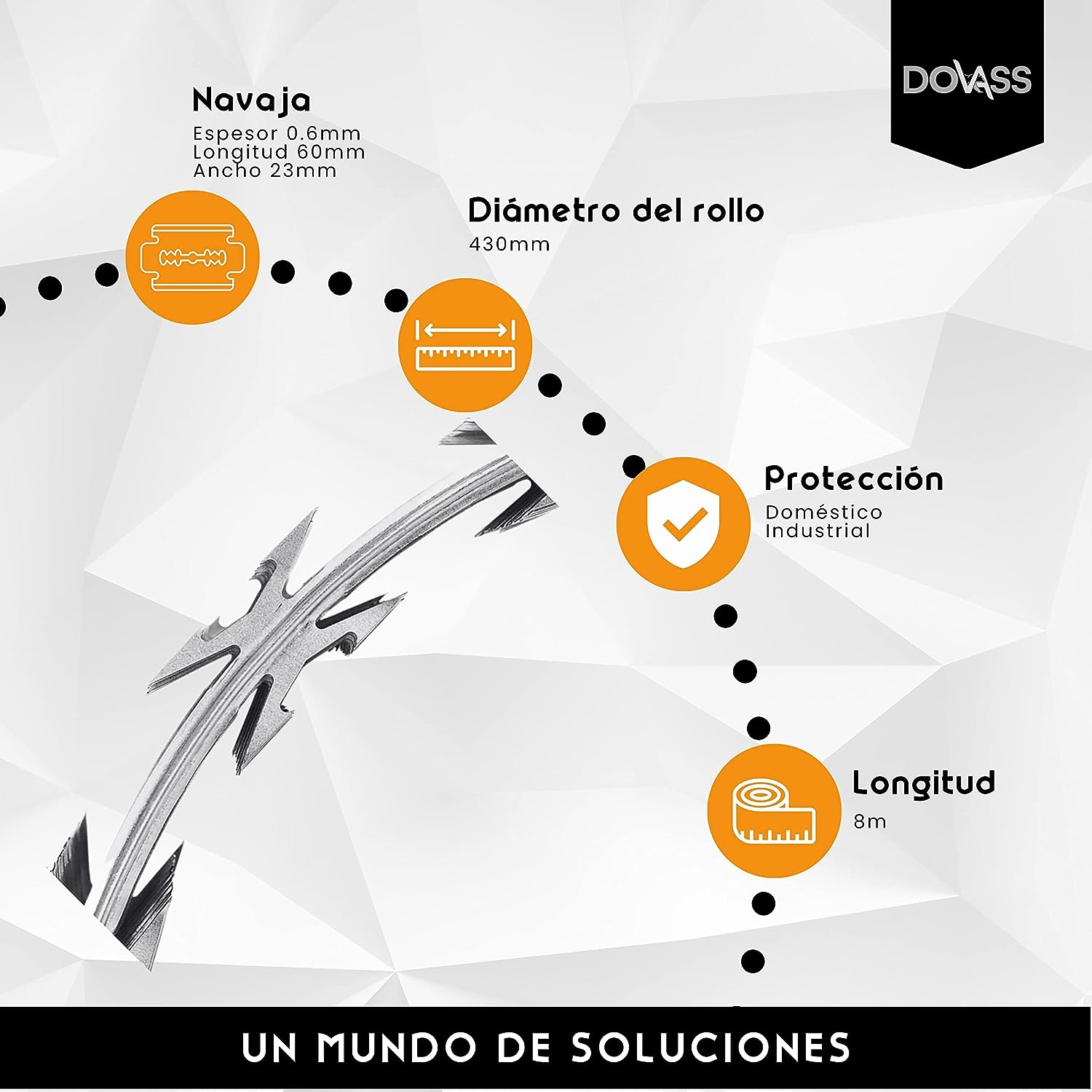 Alambre De Seguridad Con Navajas Para Cerca 8m Karlen Proteja su ... Alambre De Seguridad Con Navajas Para Cerca 8m Karlen Proteja su ...