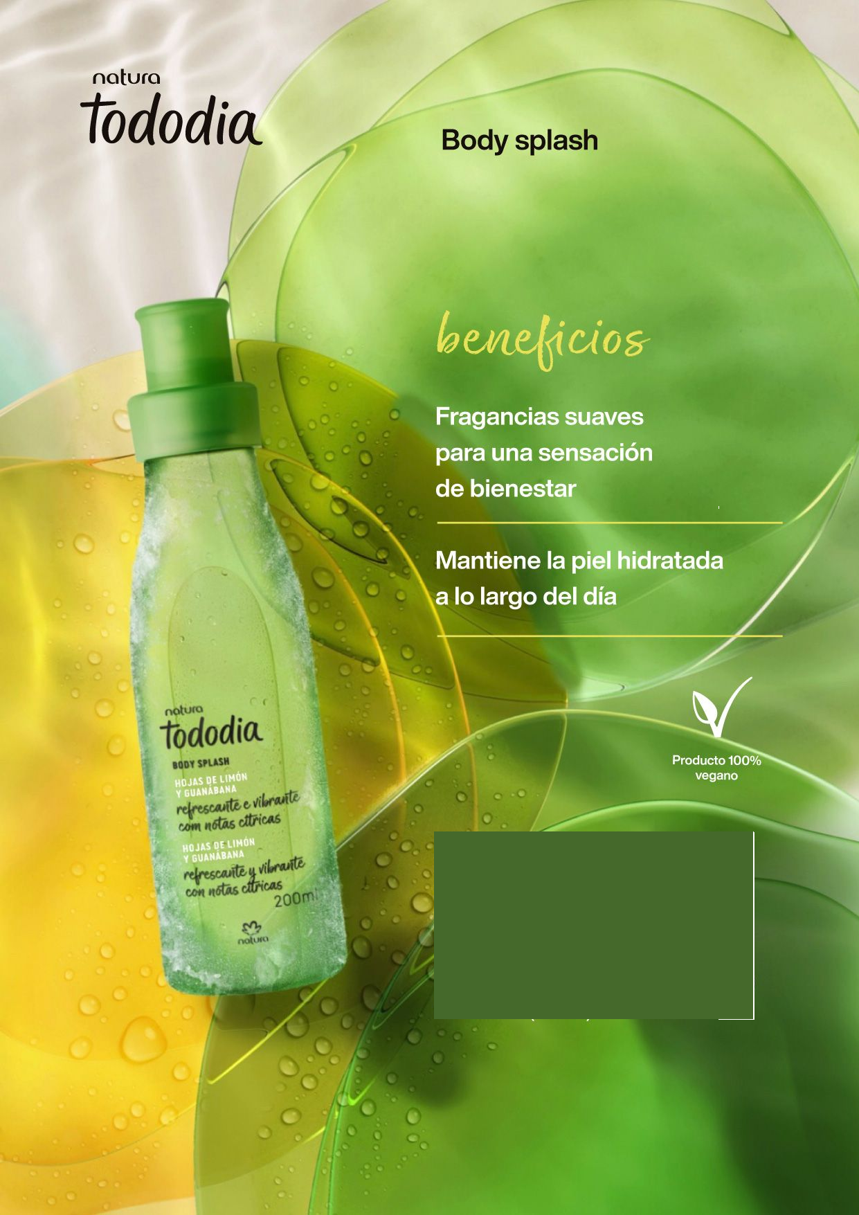 Body Splash Hojas de Limón y Guanábana Tododia Natura 200 ml
