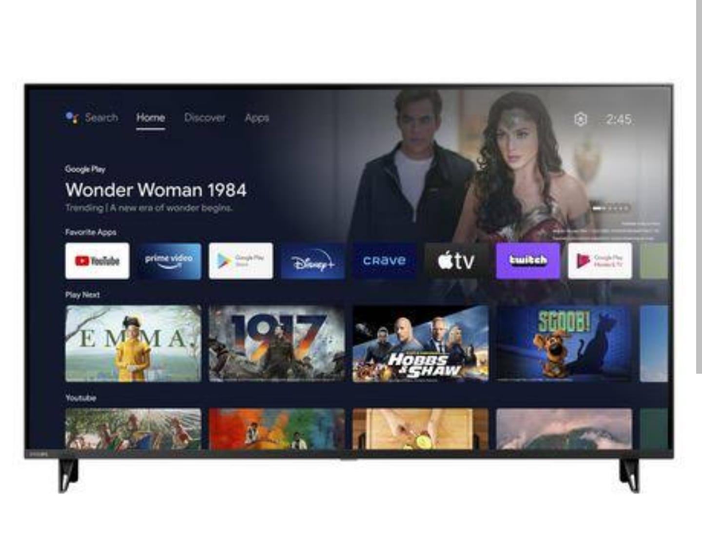 Philips 50 Class 4K Ultra HD Google Smart LED TV 50PUL7552F7