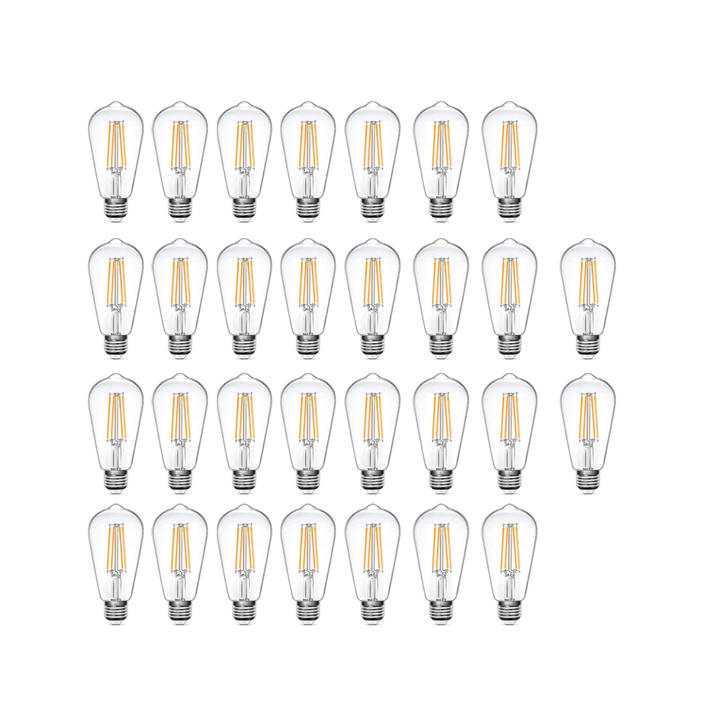 Paquete de 30 Focos Diseño Bulbo Vintage 4W/20W Megaluz