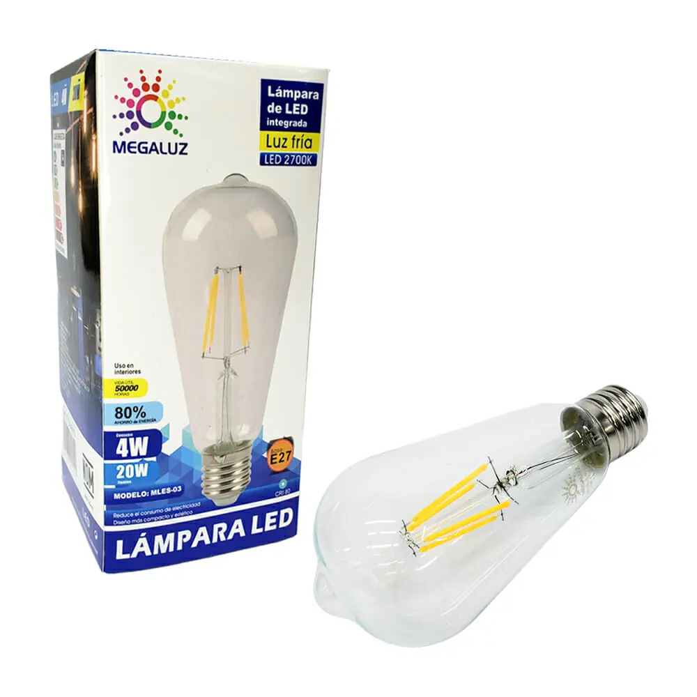 Paquete de 30 Focos Diseño Bulbo Vintage 4W/20W Megaluz