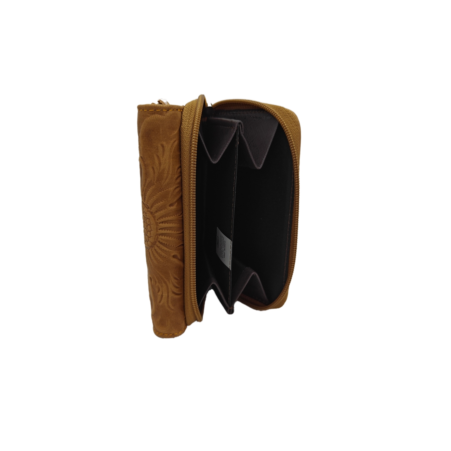 Cartera en Piel Vacuno Cincelada Fana Sofia Avellana