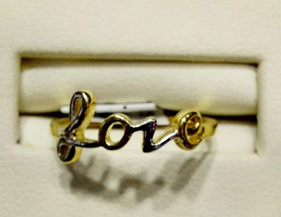 Anillo Love 14K. + Obsequio