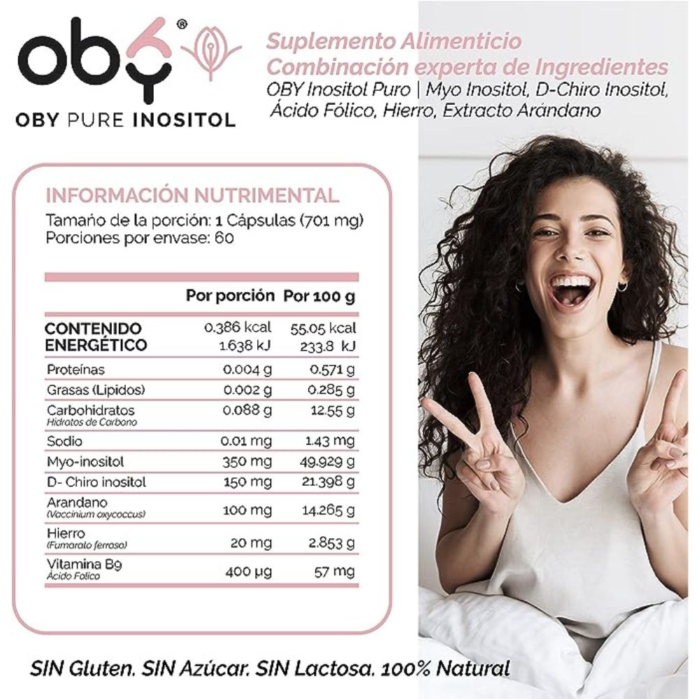 OBY Pure Inositol | Suplemento de Inositol Myo Inositol y D-Chiro ...