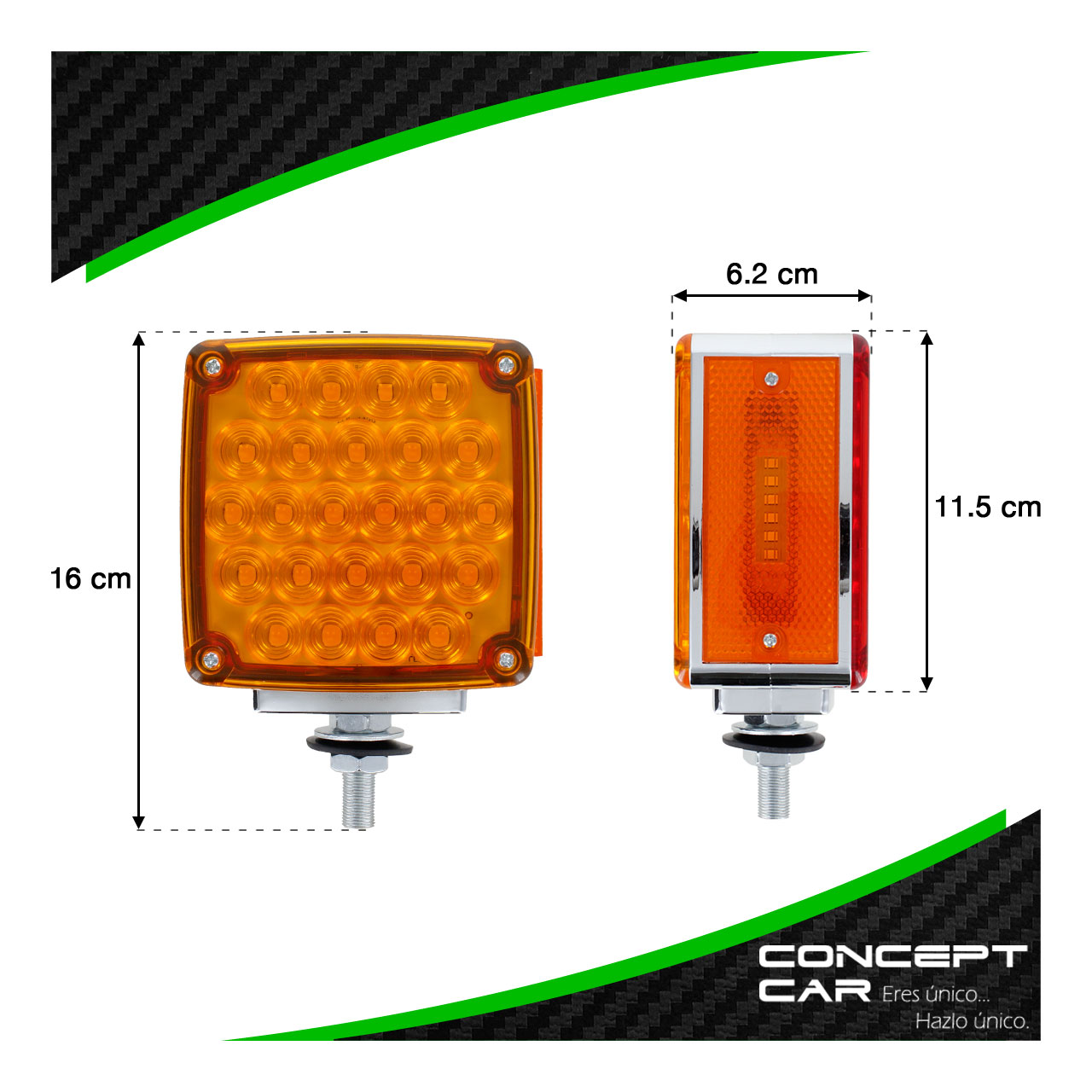 Par Plafon Direccional 54 Led Bicolor Kenworth Tracto 12-24v