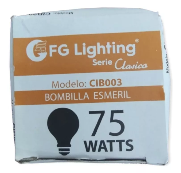 Foco Esmeril 75 Watts Fg Lighting Serie Clásica Cib003