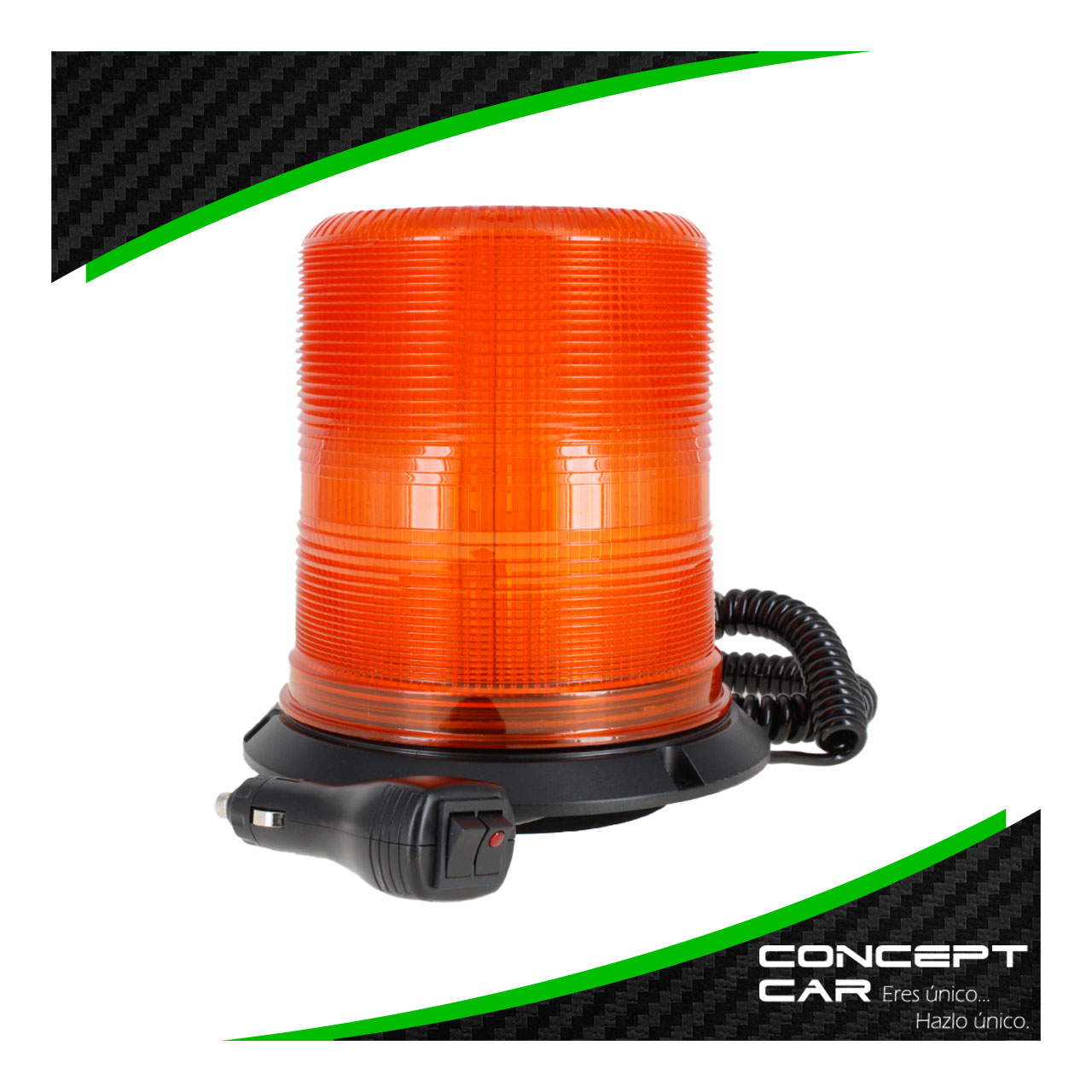 Torreta 80 Led Estrobo Giratorio Seguridad Base Iman 12-24v