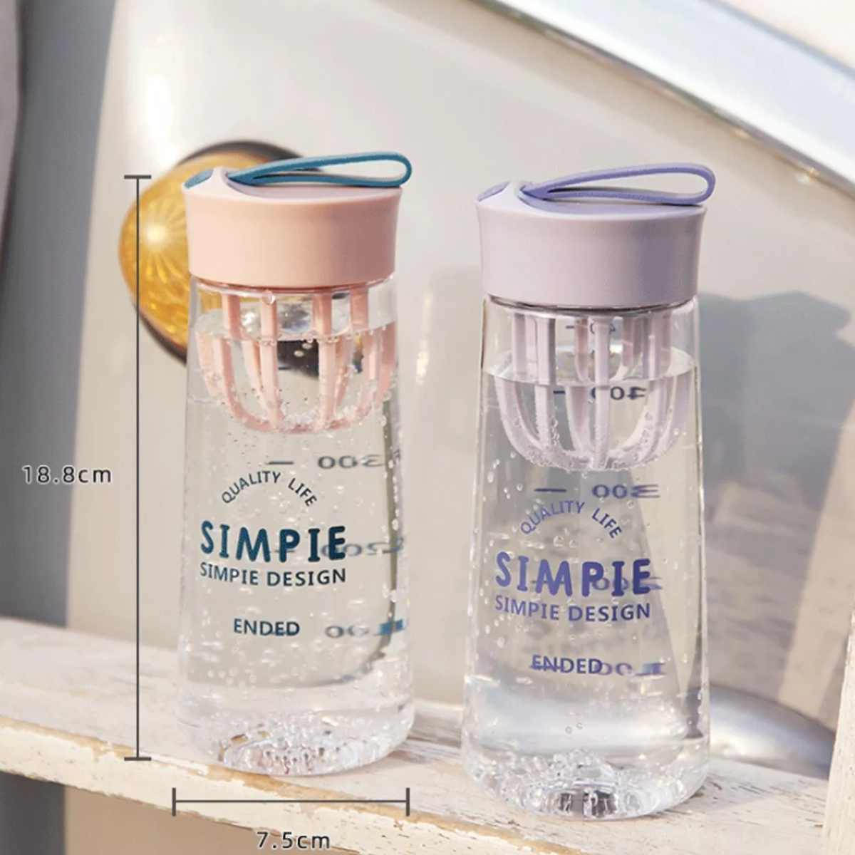 Termo Multifuncional Con Difusor Té Plástico Transparente