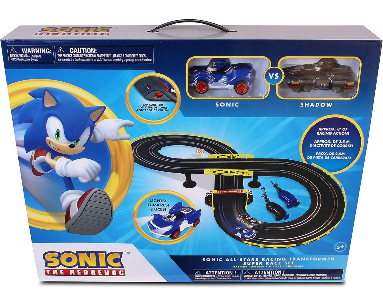 Sonic & Tails RC Slot Car Set Race Set Vehículo