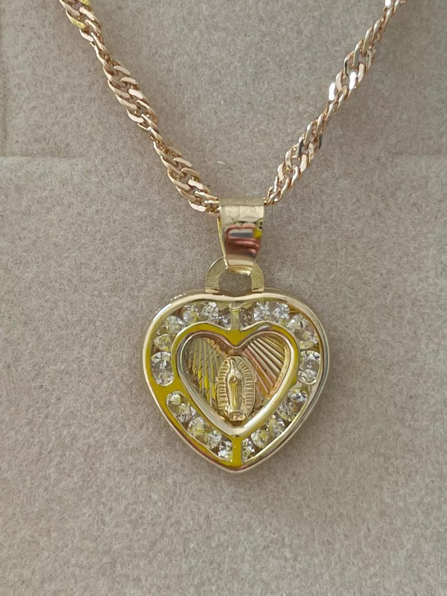 Kit Cadena Con Medalla Mini Corazón Oro 10k + Obsequio