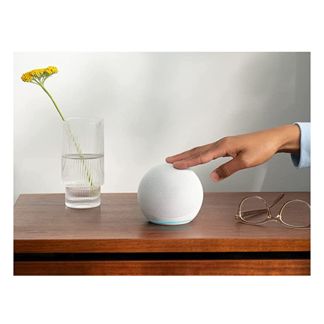 Amazon Echo Dot 5th Gen con asistente virtual Alexa AMZ-B09B94RL1R glacier Blanco