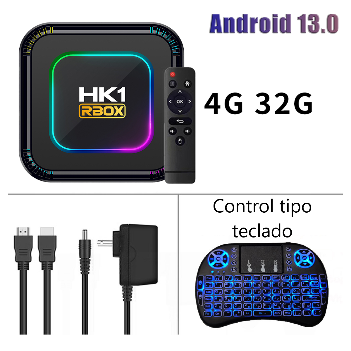 TV box dispositivo smartTV inteligente decodificador Android 13 8K luz ...