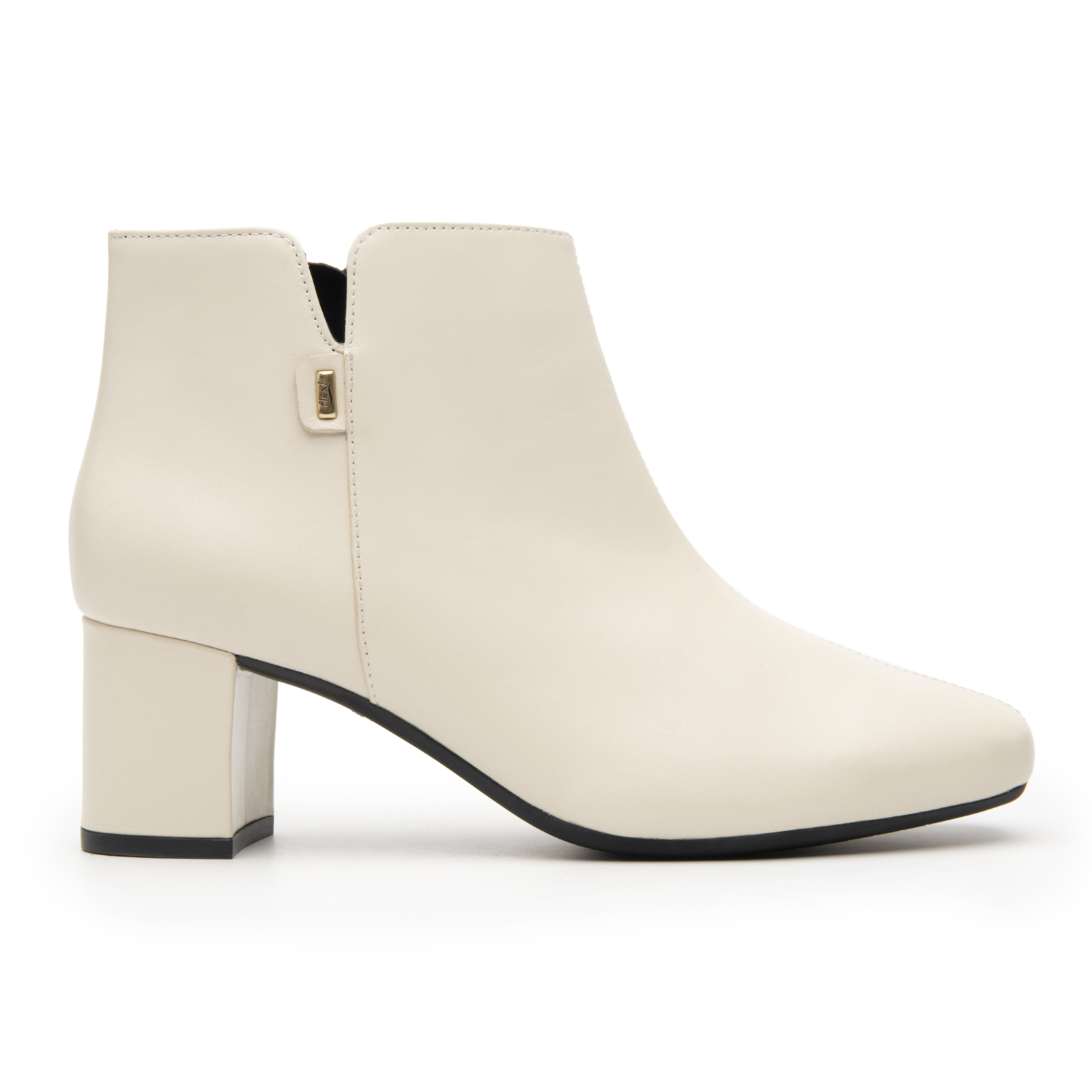 Botines Con Tacon Flexi Para Mujer Semi Vestir 119706 Beige