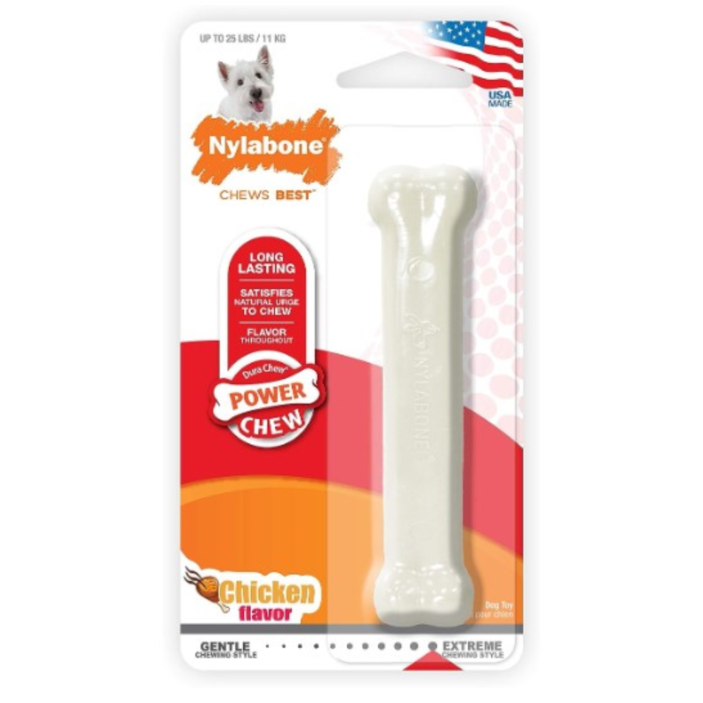 JUGUETE NYLABONE DURA CHEW POLLO REG BL