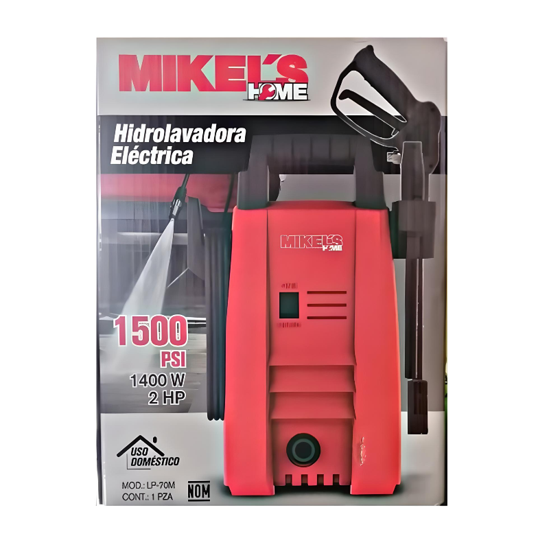 Hidrolavadora Eléctrica 1500 Psi Mikels Lp-70m