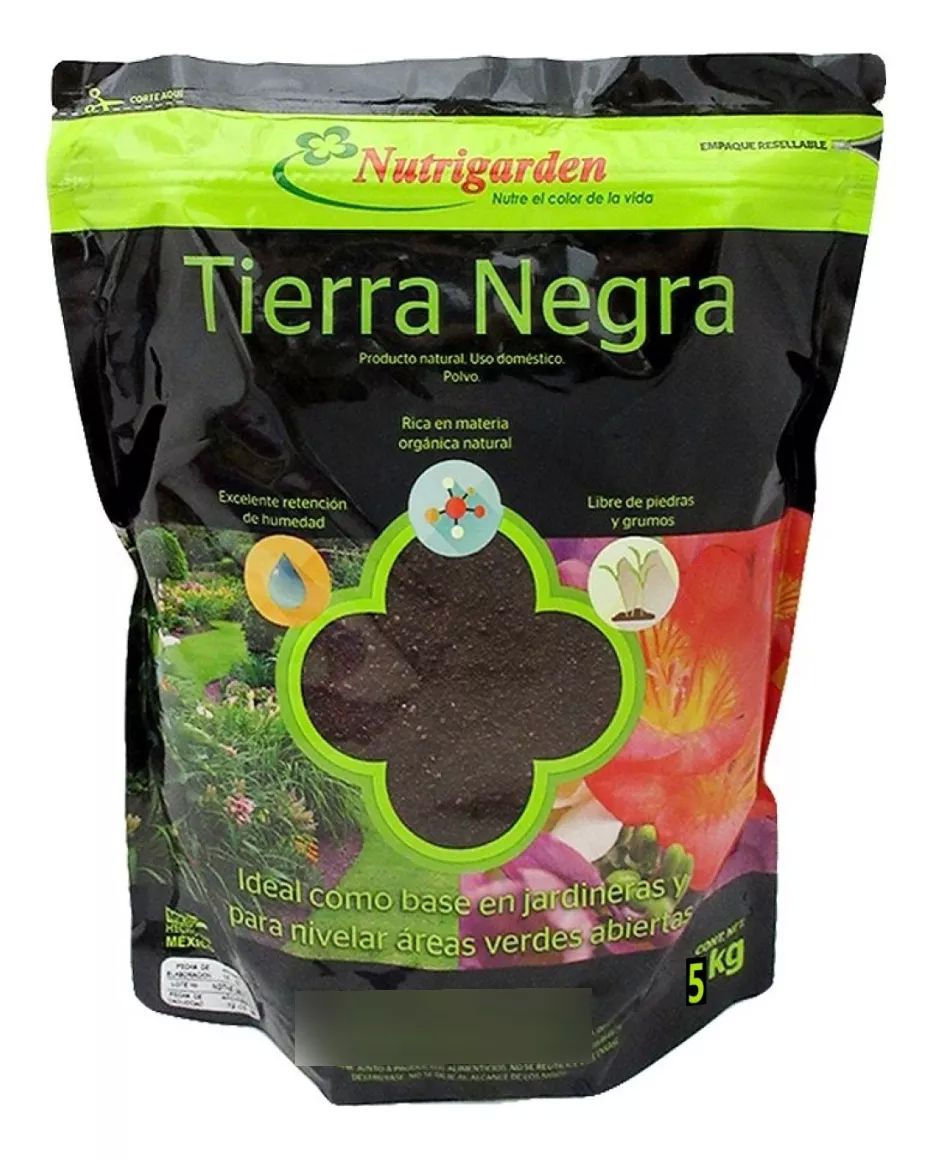 Tierra Negra Para Maceta, Nutrigarden Bolsa De 5 Kg