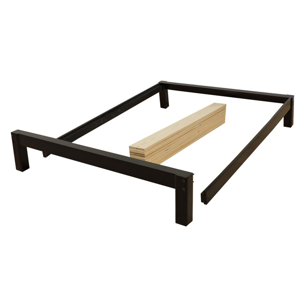 Base Para Cama Queen Size Tradicional Desarmable Color Chocolate