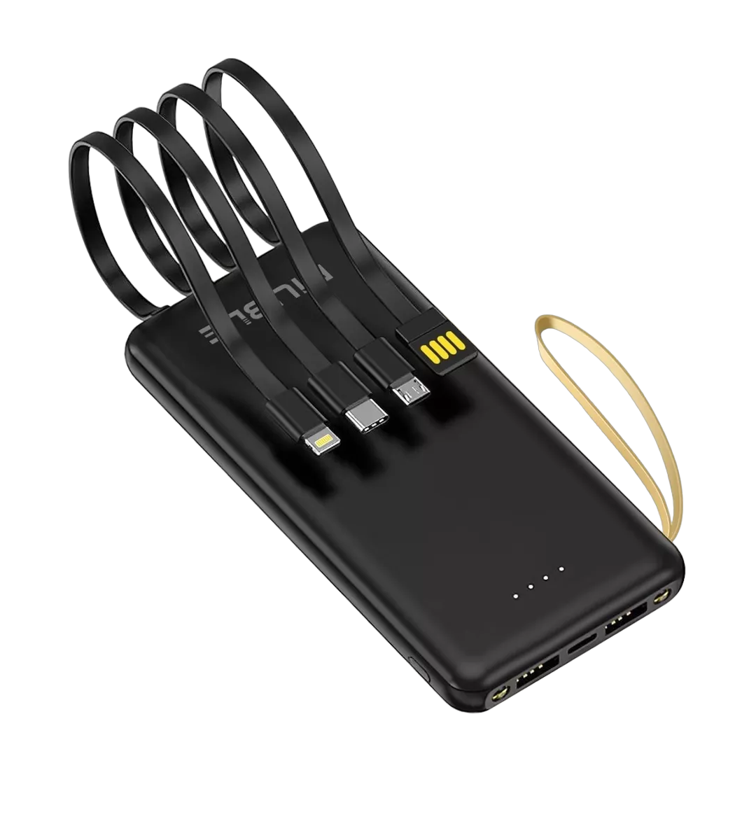 Power Bank 16000mah Batería Carga Rápida Con Línea De Salida negro