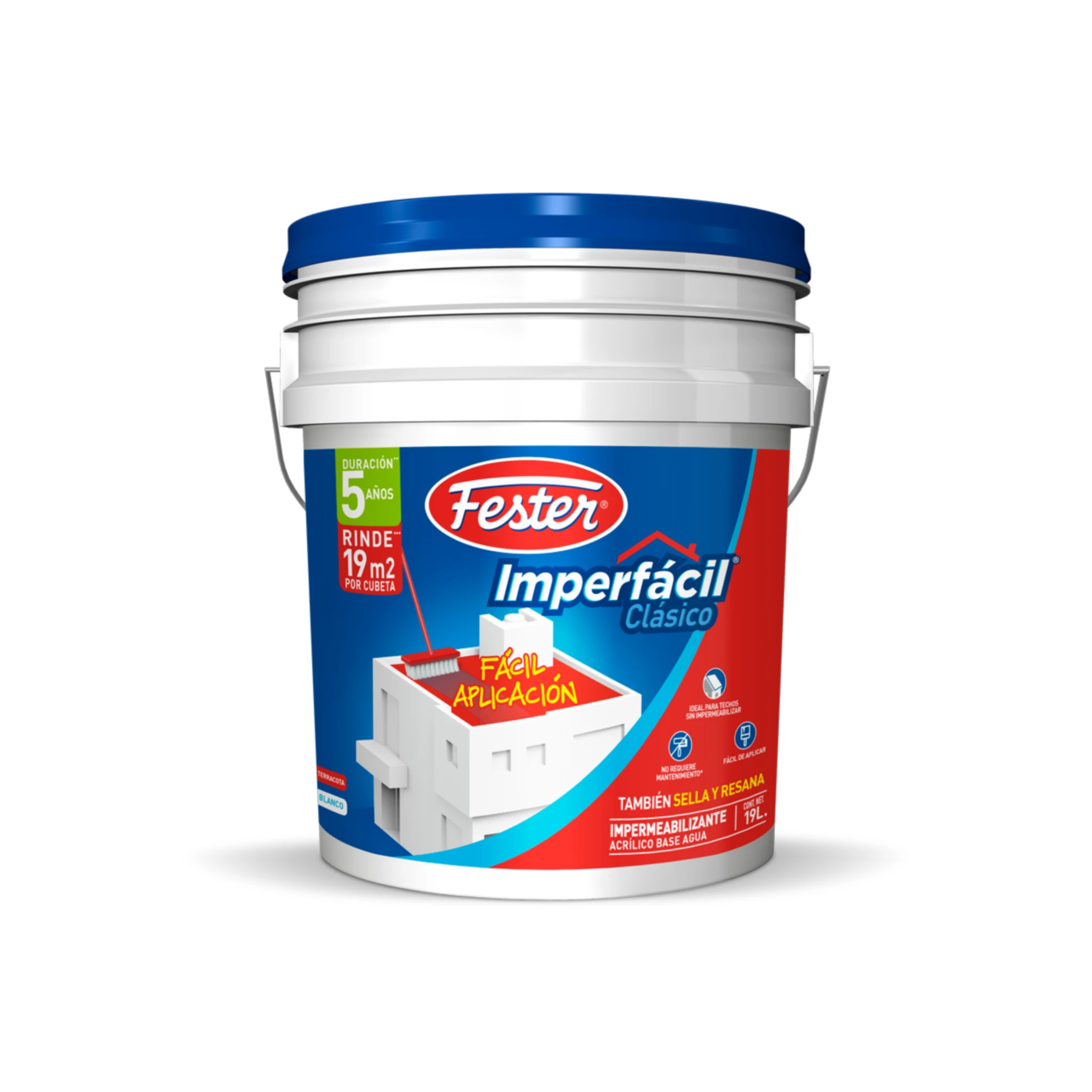 Impermeabilizante Fester imperfacil bco cubeta 19Lt 5 años