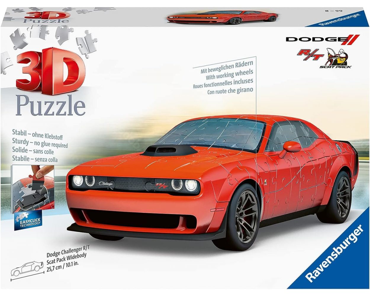 Rompecabezas 3D Dodge Challenger Rojo
