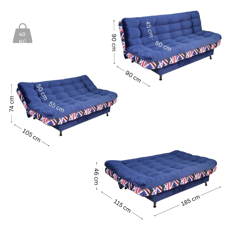 Sofá Cama Moderno Futón