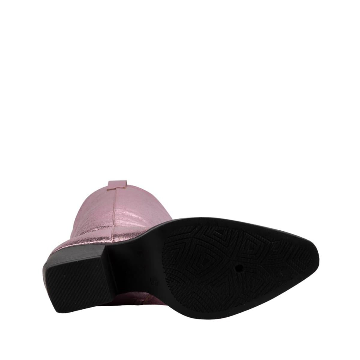 Botas vaqueras rosa metálico, marca Tierra Bendita, con tubo bordado ...