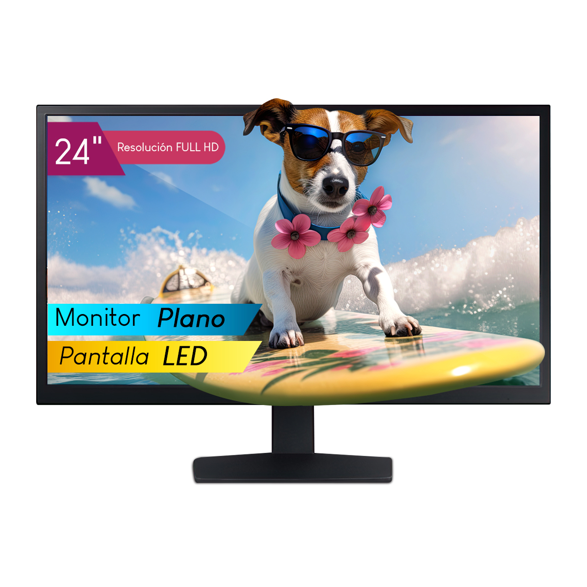 Monitor Samsung LS24A 24Pulg fhd 60HZ Hdmi Vga Plano Black LS24A336NHLXZX