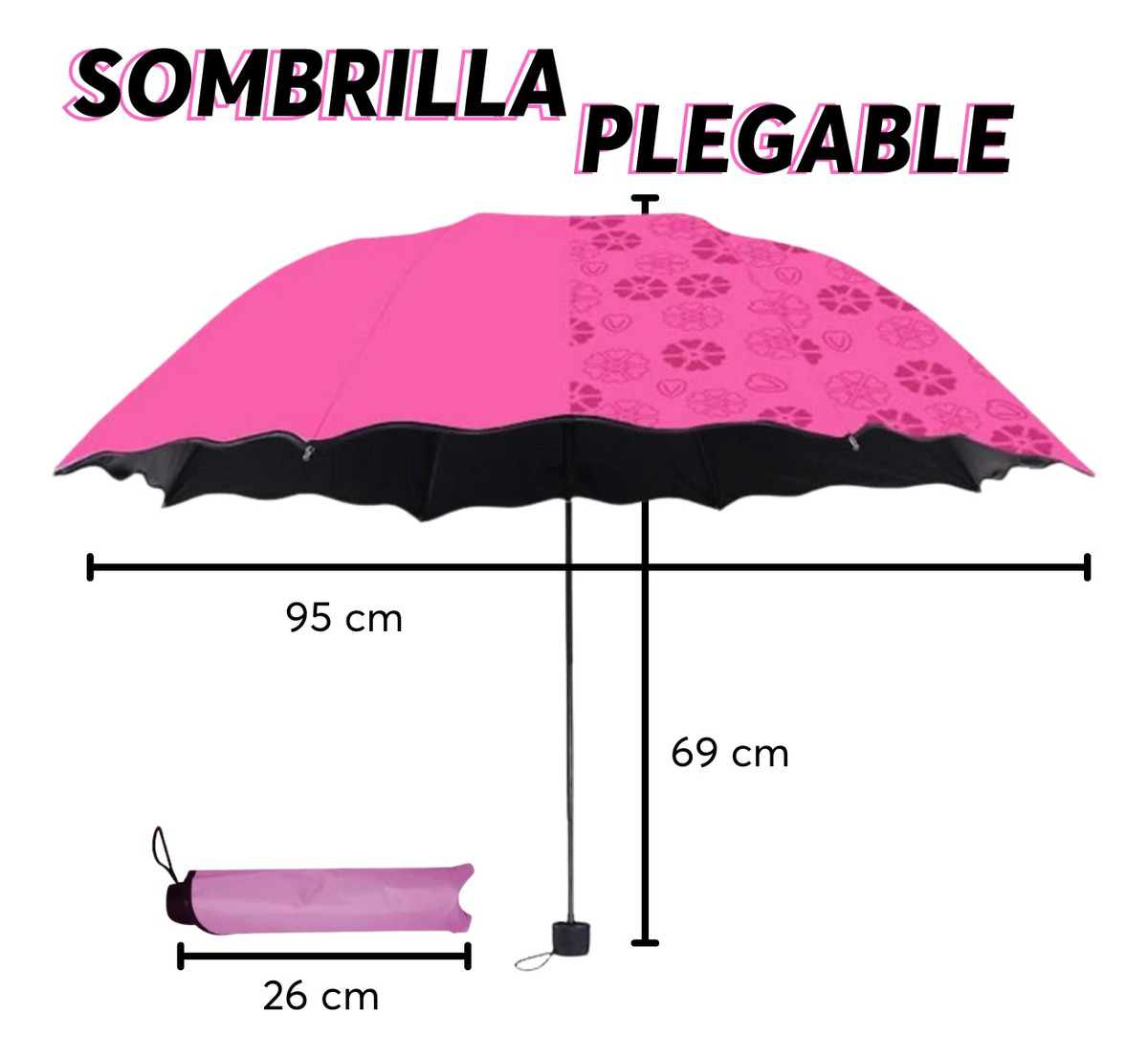 Sombrilla Magica Grande De Bolsillo Protección Uv Paraguas