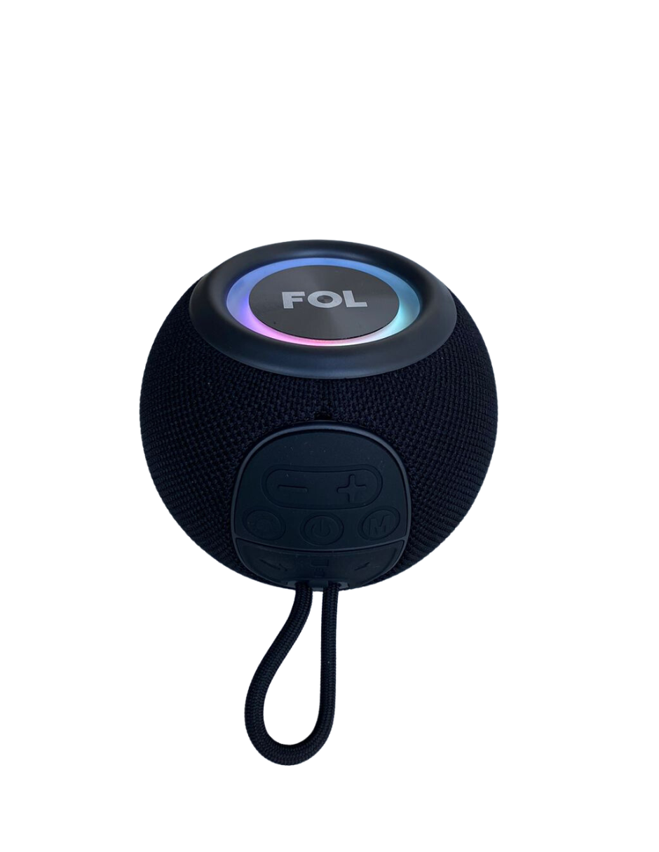 Speaker TWS recargable con luz y correa integrada FOL