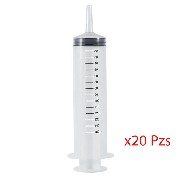 Jeringa Plástica Hipodérmica MXSYR-007-2 20 Pzs 150 ml Plástico ...