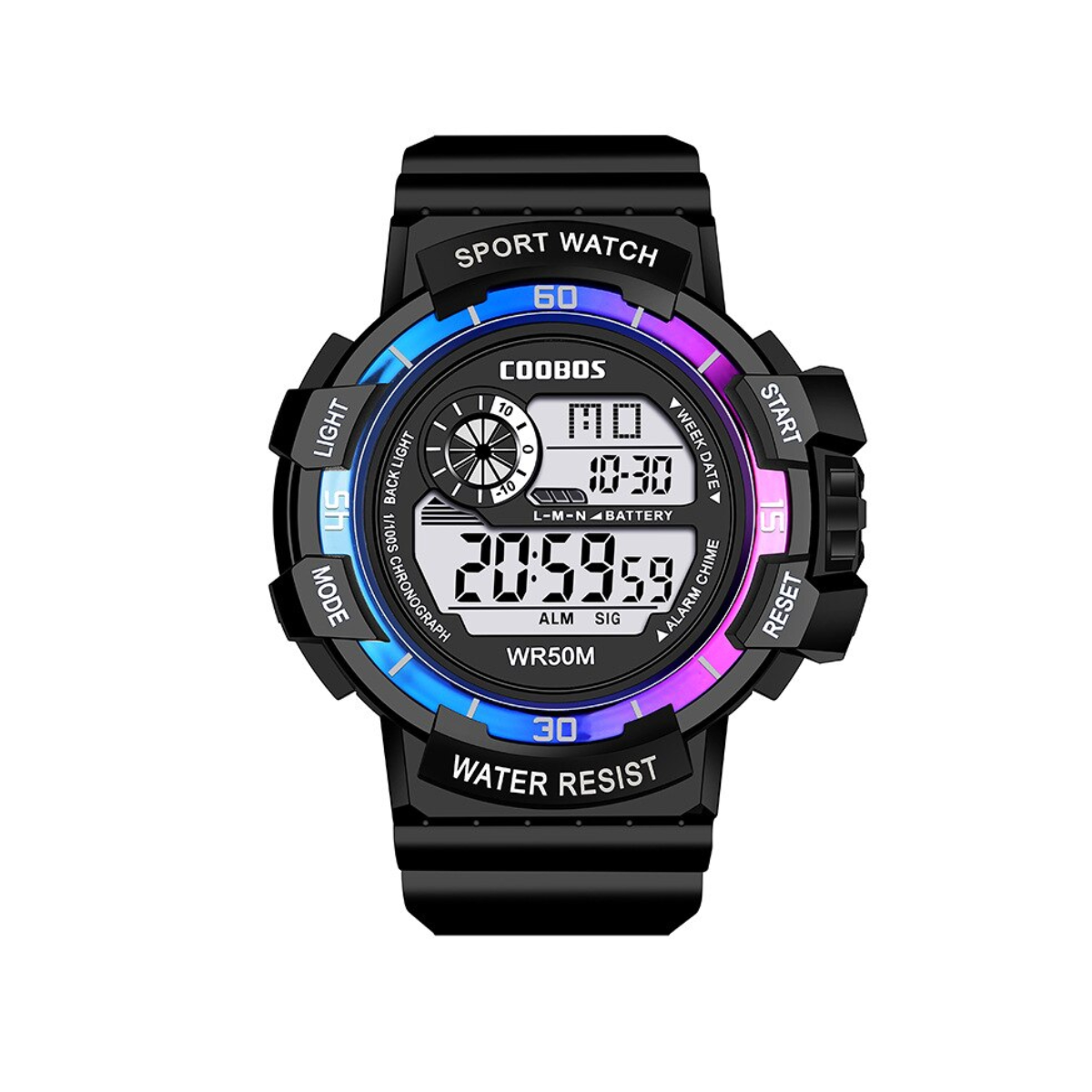 Relojes electrónicos LED deportivos militar luminosos contra agua ...