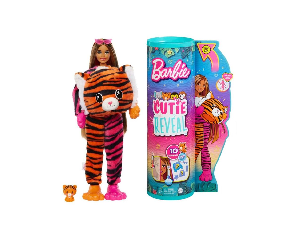 Barbie Cutie Reveal Serie Amigos de la jungla Tigre