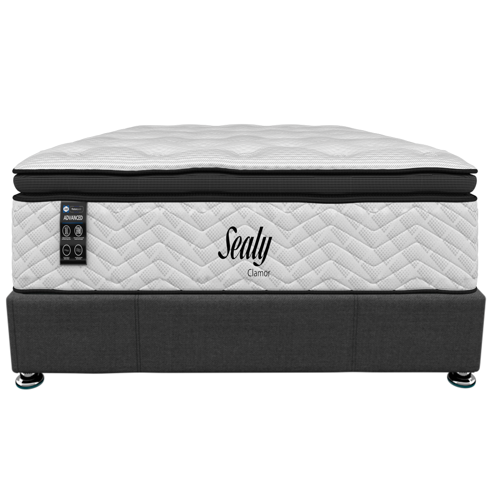 Colchón Con Box King Size Clamor Sealy Con Mega Colchoneta Memory Foam ...