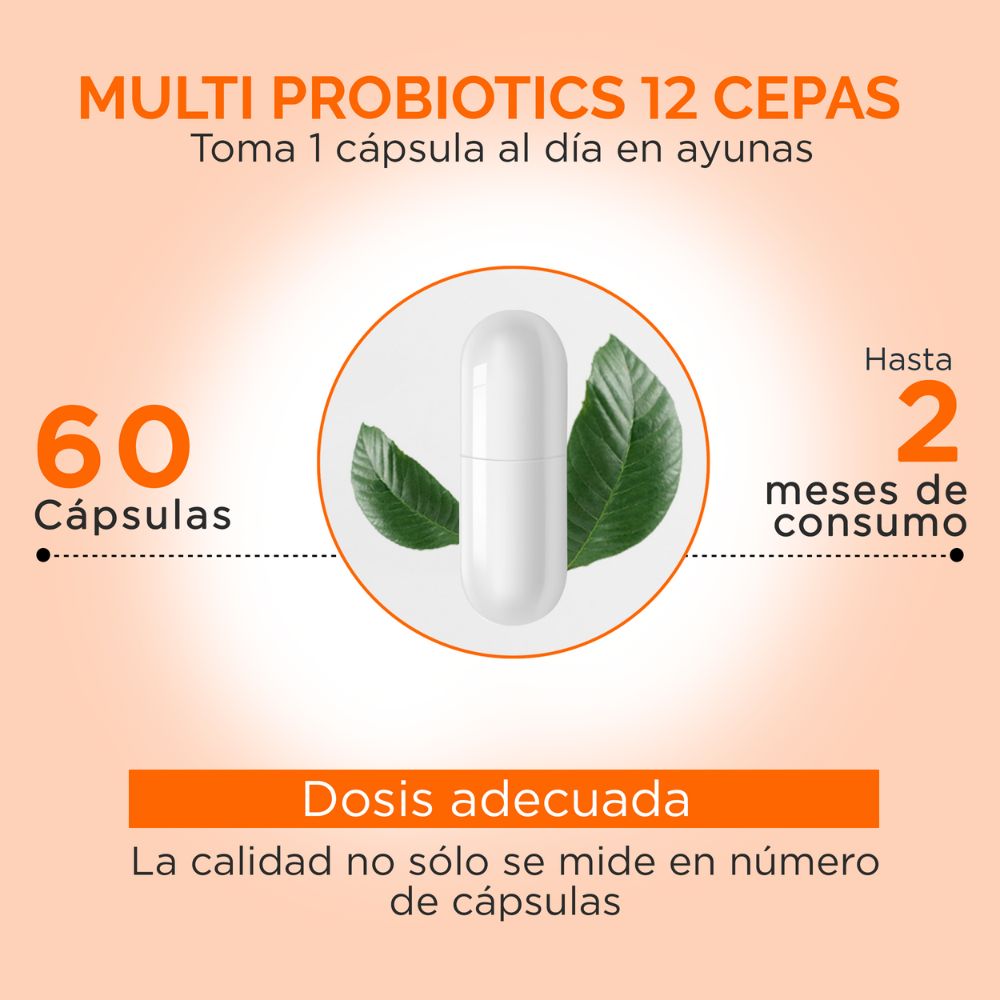 OBY MULTI Probiotics | Probioticos 60 Billones de 12 Cepas + Prebioticos de Inulina Raiz de ...