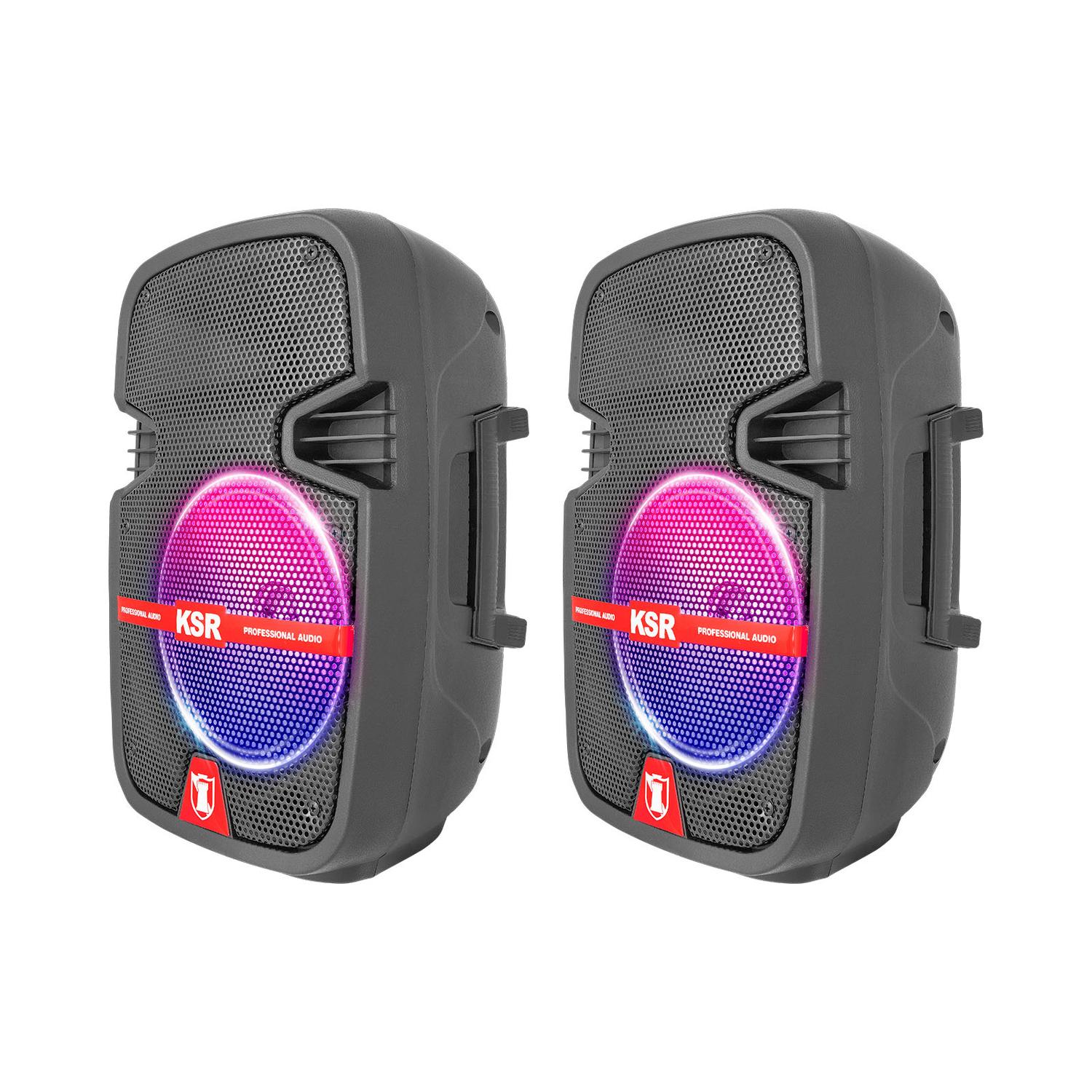 Kit de Bafles Amplificados Kaiser PAK-7908 8" LED 100W