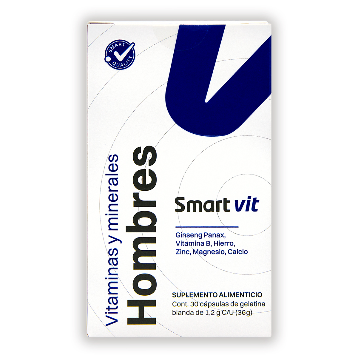 Smar Vit Vitaminas y Minerales Hombres 30 capsulas Suplemento Alimenticio