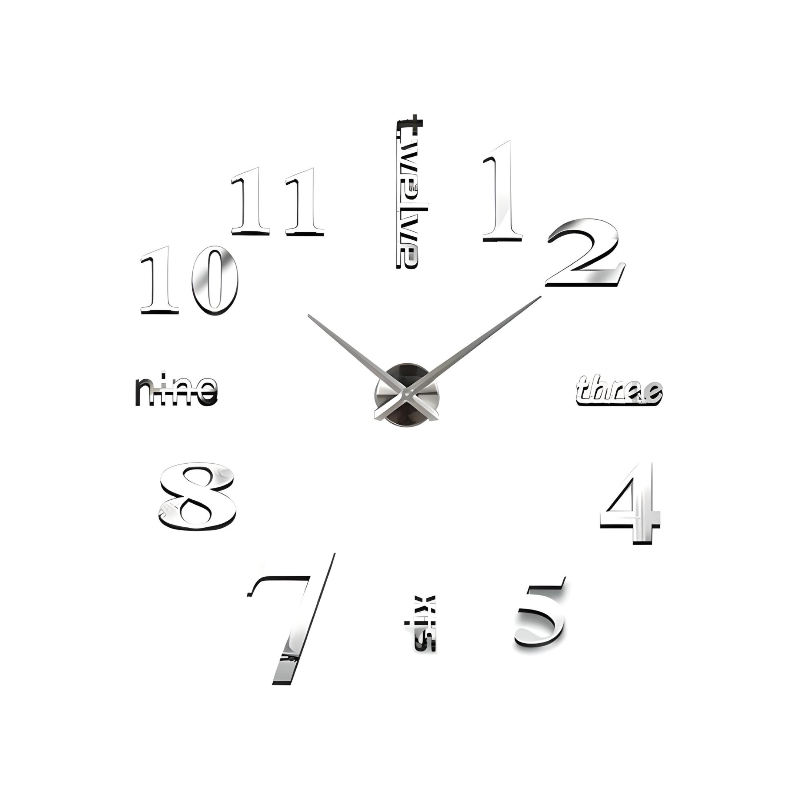 Reloj De Pared 3d Moderno Grande De Cuarzo Y Acrílico Nuevo
