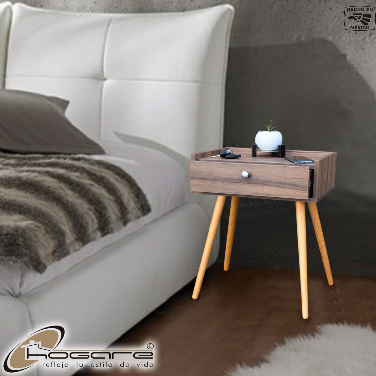 Buro Marsella o mesa de noche Hogare, Minimalista, Fácil armado ...