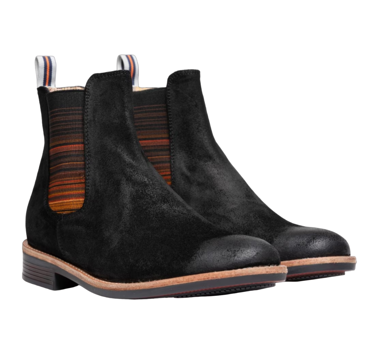 Botin chelsea Privo color negro de gamuza para caballero