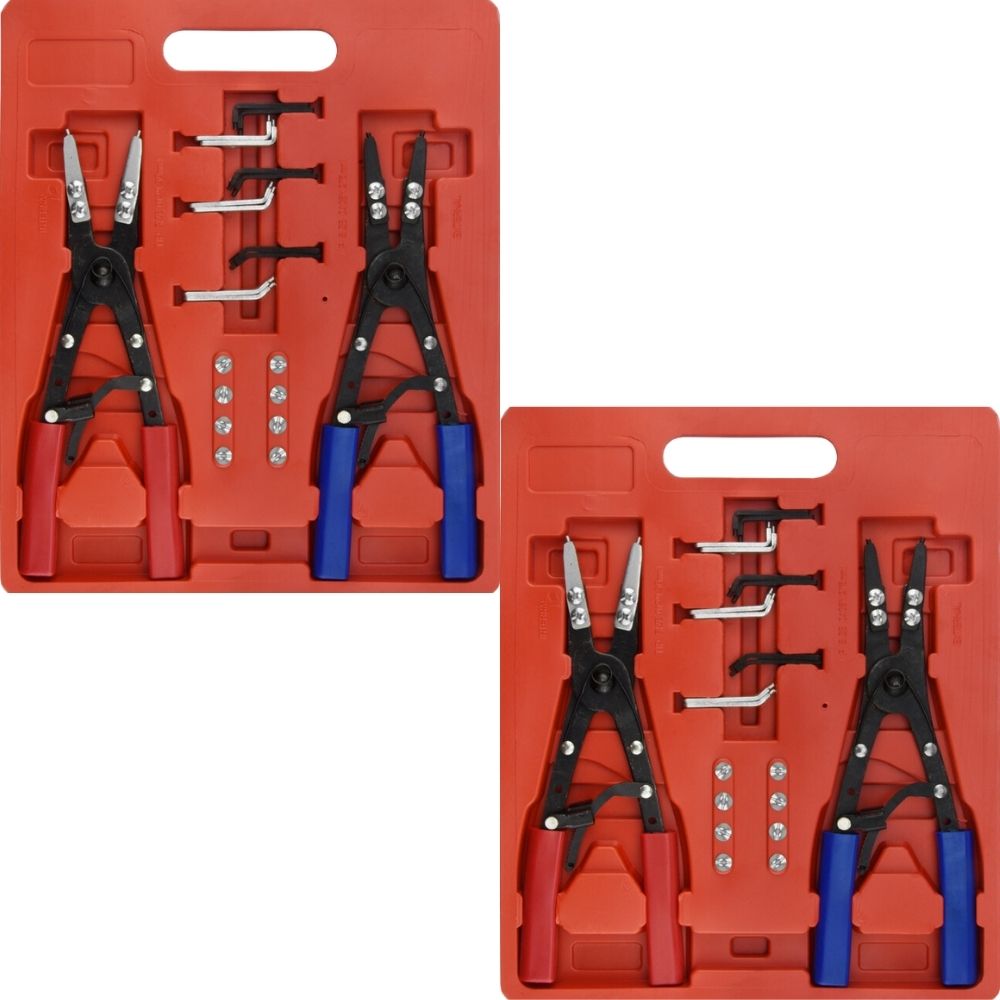 2 Kits Pinzas para anillos Acero al carbón de 25 Centímetros apertura ...