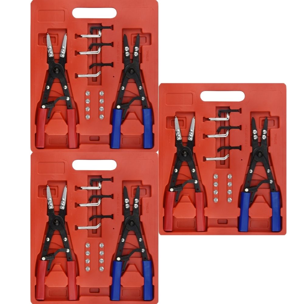 3 Kits Pinzas para anillos Acero al carbón de 25 Centímetros apertura ...